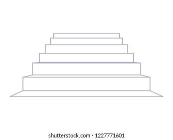 Vektor Stok Stairs Line Drawing Vector (Tanpa Royalti) 1227771601 ...
