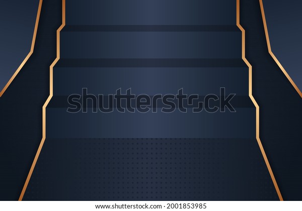 Stairs Many Steps Staircase Front View Stock Vector (Royalty Free ...