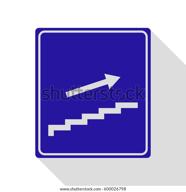 Stairs Sign Arrow Vector Blue Icon Stock Vector (Royalty Free ...