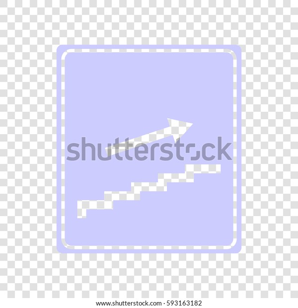 Stairs Sign Arrow Vector Periwinkle Icon Stock Vector (Royalty Free ...