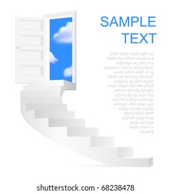 Stairs Sky Space Text Stock Vector (Royalty Free) 68238478 | Shutterstock