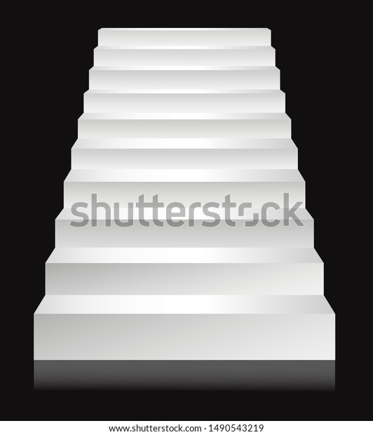Stairs Staircase Podium Ladder Vector 3d Stock Vector (Royalty Free ...