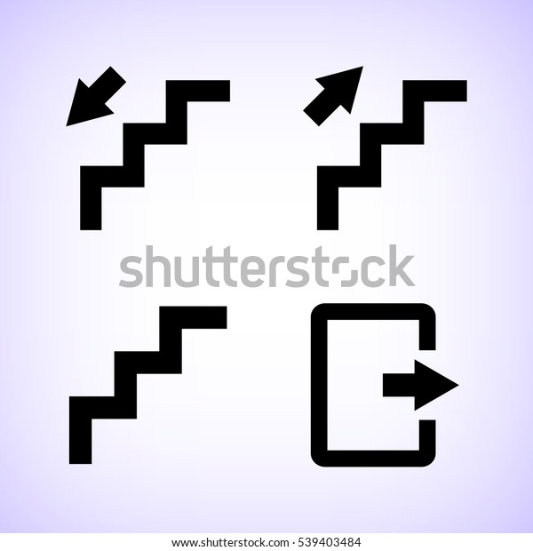 Stairs Vector Icon Set Stock Vector (Royalty Free) 539403484 | Shutterstock