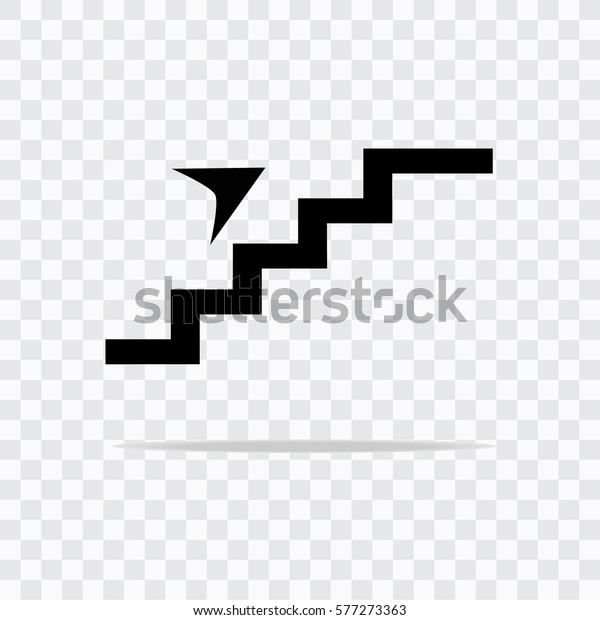 Stairs Vector Icon Transparent Background: เวกเตอร์สต็อก (ปลอดค่า ...