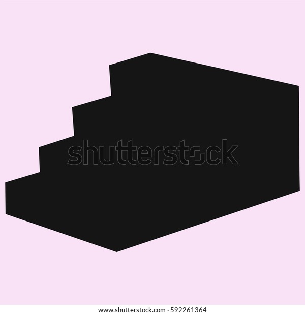 Stairs Vector Silhouette Isolated Stock Vector (Royalty Free) 592261364 ...