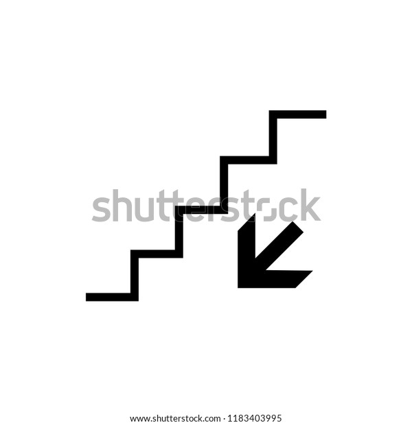 Stairway Icon Down Stairs Icon Vector Stock Vector (Royalty Free ...