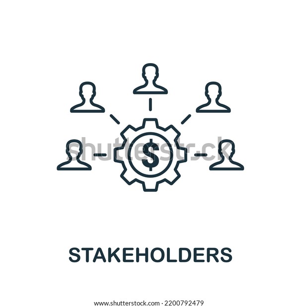 Stakeholders Icon Simple Element Agile Method Stock Vector (Royalty ...