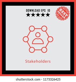 Stakeholders Line Icon Stock Vector (Royalty Free) 1173326425 ...