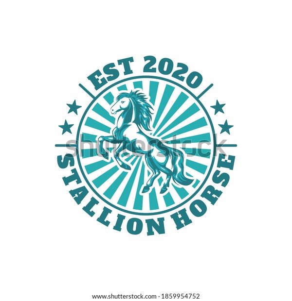Stallion Horse Logo Template Design Stock Vector (Royalty Free ...