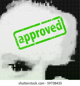 Stamp Approved On Forehead Stock Vector (Royalty Free) 59738435 ...