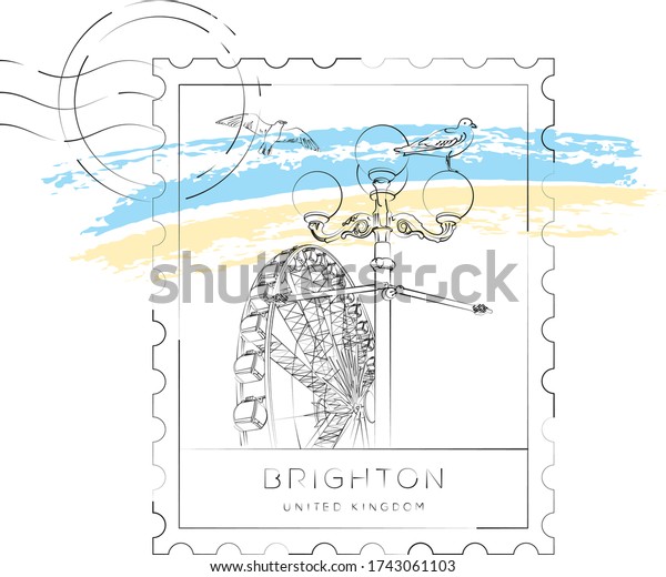 Stamp Brighton Urban Vector Illustration Typography Stock Vector ...