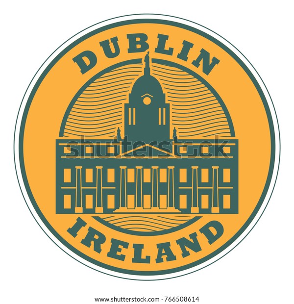 Stamp Emblem Text Dublin Ireland Inside Stock Vector (Royalty Free ...