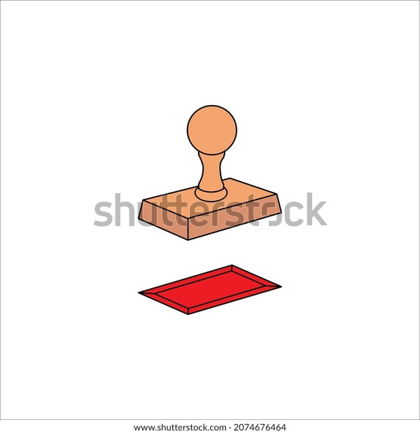 Stamp Icon Vector Illustration Pictogram Isolated Stock Vector (Royalty ...