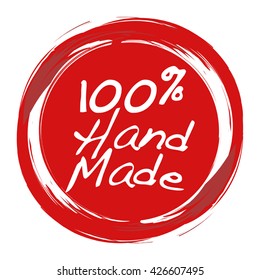 Stamp Label Hand Writing Font Type Stock Vector (Royalty Free ...