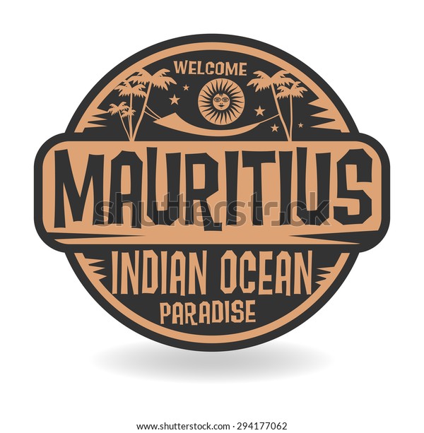 Stamp Label Name Mauritius Indian Ocean Stock Vector (Royalty Free ...