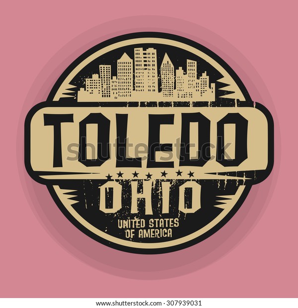 Stamp Label Name Toledo Ohio Vector Stock Vector (Royalty Free ...