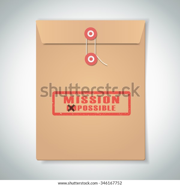Stamp Mission Possible Red Text Over Stock Vector (Royalty Free) 346167752