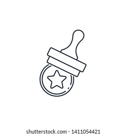 Stamp Star Vector Linear Icon Stock Vector (Royalty Free) 1411054421 ...