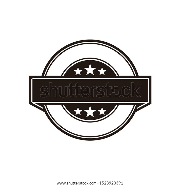 Stamp Style Logo Template Symbol Icon Stock Vector (Royalty Free ...