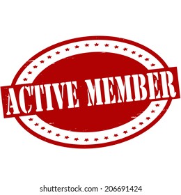 Stamp Text Active Member Inside Vector Stock Vector (Royalty Free ...