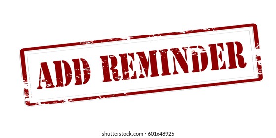 Stamp Text Add Reminder Inside Vector Stock Vector (Royalty Free ...