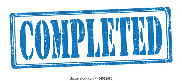 Stamp Text Completed Isolated On White Stock Vector (Royalty Free ...