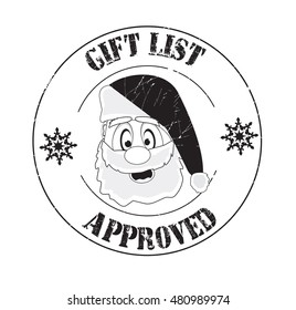 Stamp Text Gift List Approved Isolated Stock Vector (Royalty Free ...