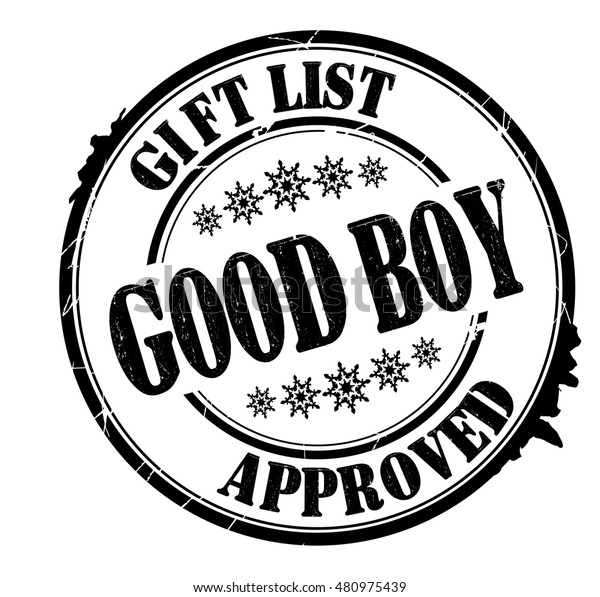 Stamp Text Good Boy Gift List Stock Vector (Royalty Free) 480975439 ...