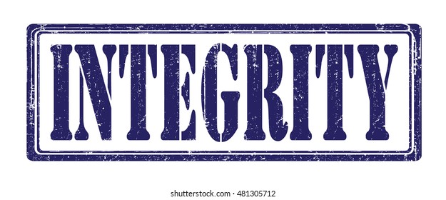 Stamp Text Integrity Isolated On White Stock Vector (Royalty Free ...