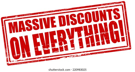 1,369 Massive discounts Images, Stock Photos & Vectors | Shutterstock