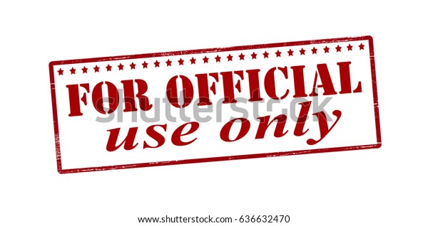 Stamp Text Official Use Only Inside Stock Vector (Royalty Free ...