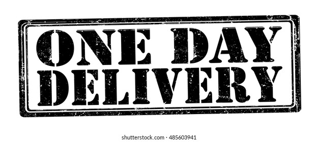 Stamp Text One Day Delivery Isolated Stock Vector (Royalty Free ...
