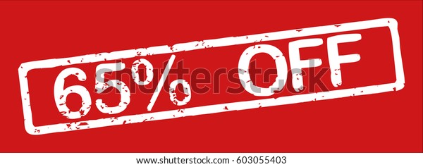 Stamp Word 65 Off Grunge Style Stock Vector (Royalty Free) 603055403 ...