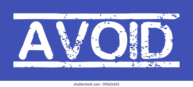 Stamp Word Avoid Grunge Style White Stock Vector (Royalty Free ...