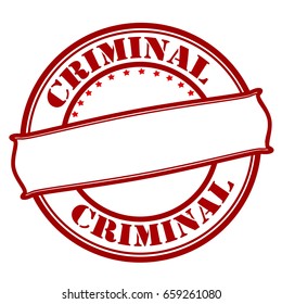 Stamp Word Criminal Inside Vector Illustration Stock Vector (Royalty ...
