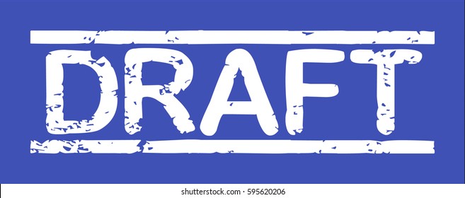Stamp Word Draft Grunge Style White Stock Vector (Royalty Free ...