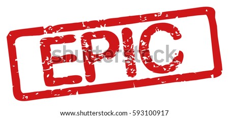 Stamp Word Epic Grunge Style On Stock Vector (Royalty Free) 593100917 ...