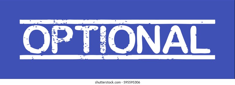 Stamp Word Optional Grunge Style White Stock Vector (Royalty Free ...