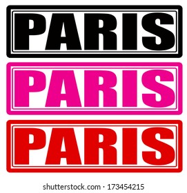 Stamp Word Paris Inside Vector Illustration Stock Vector (Royalty Free ...