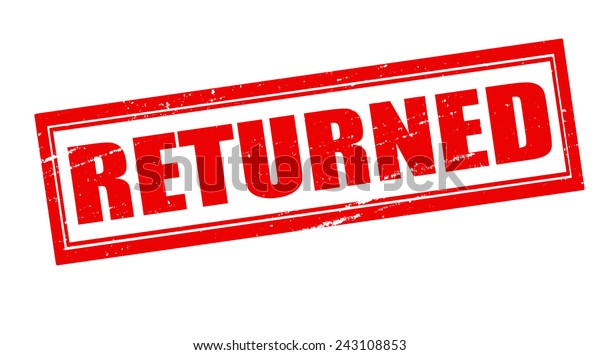 Stamp Word Returned Inside Vector Illustration Stock Vector (Royalty ...