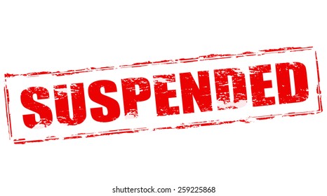 Stamp Word Suspended Inside Vector Illustration Stock Vector (Royalty ...