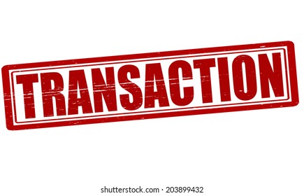 Stamp Word Transaction Inside Vector Illustration Stock Vector (Royalty ...