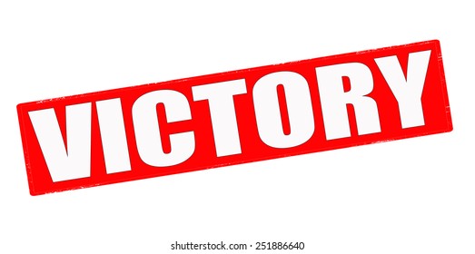 Stamp Word Victory Inside Vector Illustration Stock Vector (Royalty ...