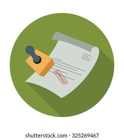 Stamped Documents Colored Vector Illustration Stock Vector (Royalty ...
