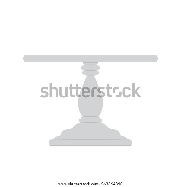 Stand Cake Flat Vector Illustration Isolate Stock Vector (Royalty Free ...