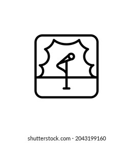 Stand Comedy Icon Outline Stock Vector (Royalty Free) 2043199160 ...