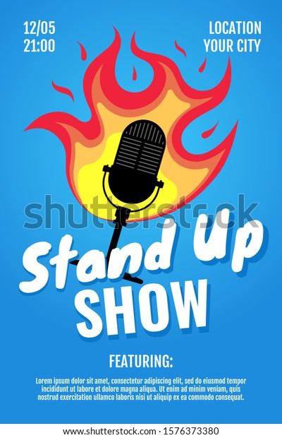 Stand Comedy Night Live Show A3 Stock Vector (Royalty Free) 1576373380 ...