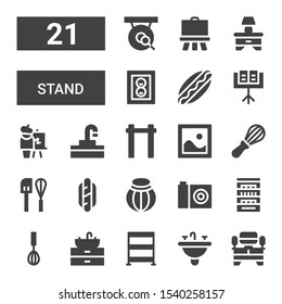 Stand Icon Set Collection 21 Filled Stock Vector (Royalty Free ...