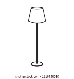 Stand Lamp Vector Room On Isolated Stock Vector (Royalty Free ...