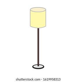 Stand Lamp Vector Room On Isolated Stock Vector (Royalty Free ...